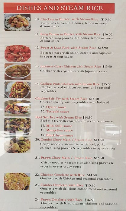 Menu at Noodle & Rice Goodna fast food, Goodna