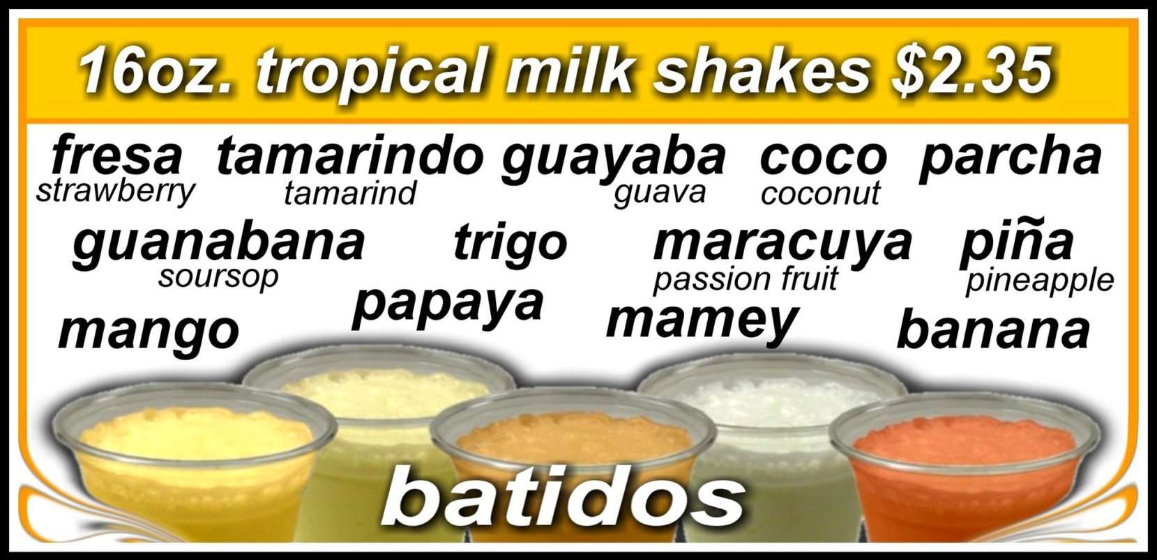 Menu at El Coqui Bakery, Tampa, W Waters Ave Ste 105