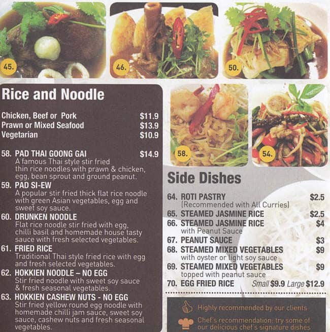 Menu at Monkey King Thai - Willoughby restaurant, Willoughby