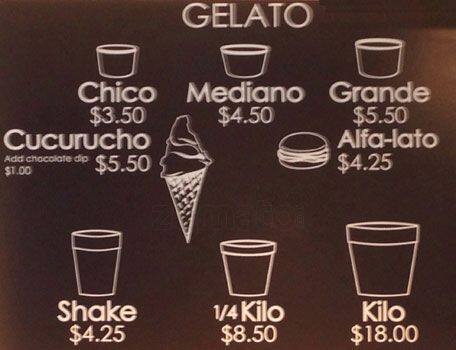 Menu at FRÍO Gelato - Evanston desserts, Evanston, Chicago Ave