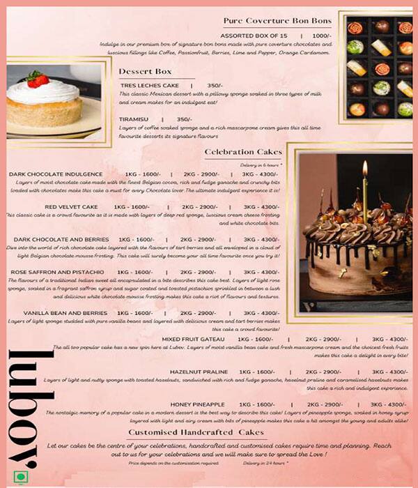 Menu of FB Cafe by Frozen Bottle, HSR, Bangalore