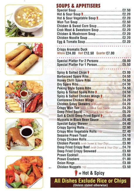 Menu at Mr Lin fast food, Edinburgh