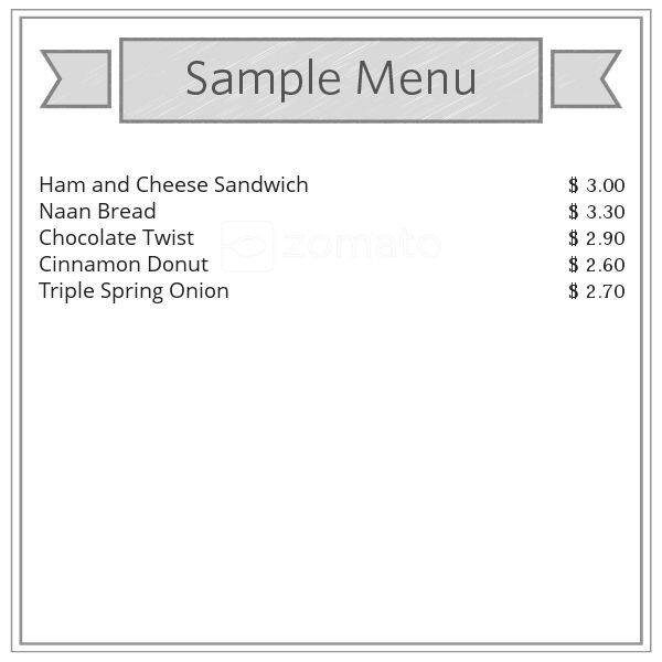 Menu at Breadtop Hornsby, Hornsby