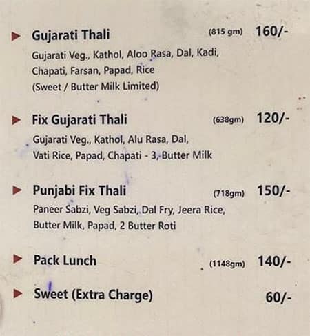 Menu of Amiras Restaurant, Vapi Locality, Vapi