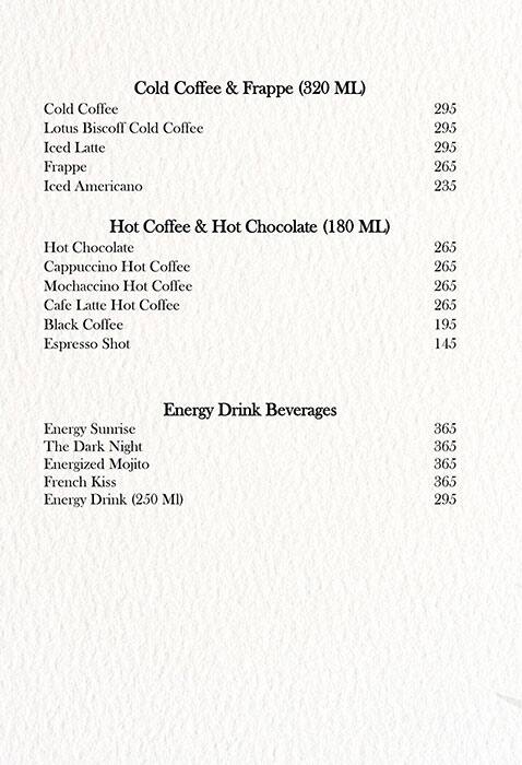 Menu of The House Of Makeba, Bodakdev, Ahmedabad