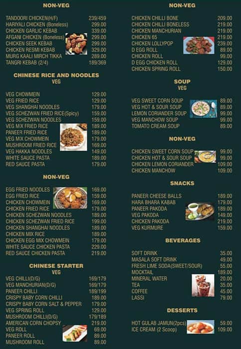 Menu at The Lemon, Ranchi