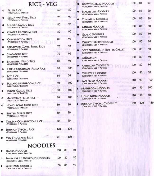 Menu at Junction, Thane, A/10