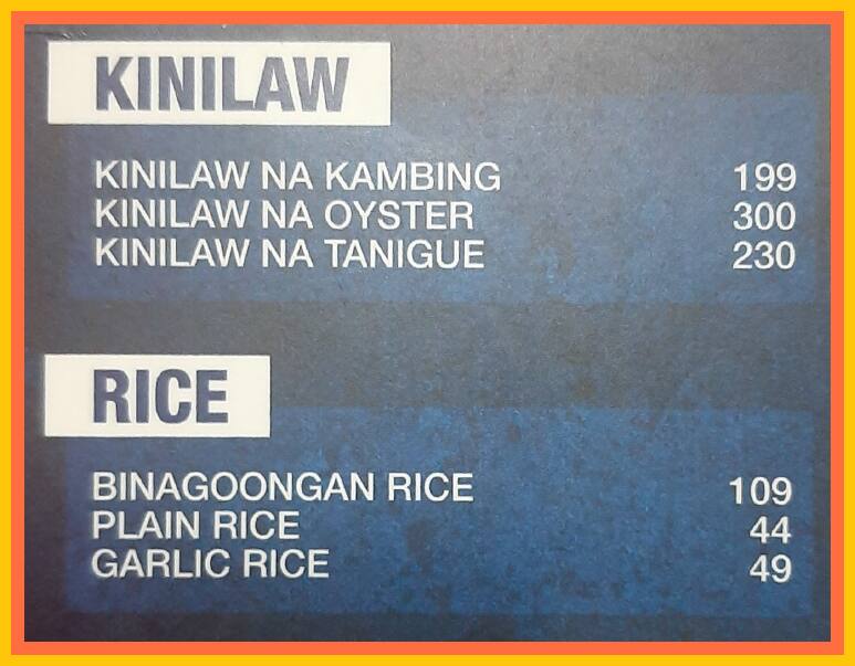 Menu at Ang Pulo Ihaw - Ihaw restaurant, Pasig