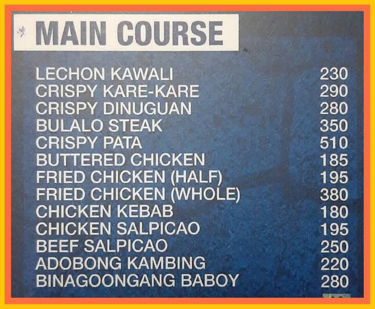 Menu at Ang Pulo Ihaw - Ihaw restaurant, Pasig