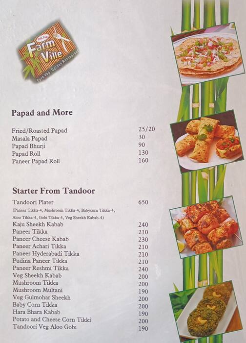 Menu at Farm Ville Garden Restaurant, Pune