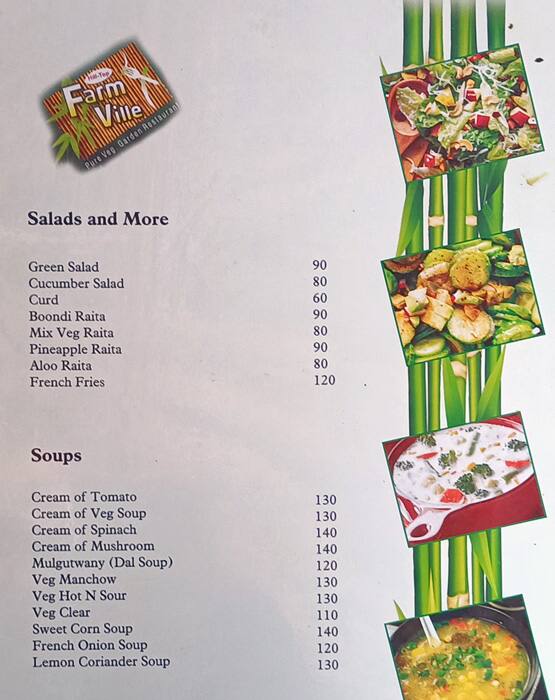 Menu at Farm Ville Garden Restaurant, Pune
