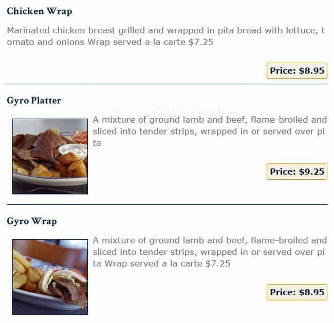 Menu at Athens Pizza pizzeria, Decatur, Clairmont Rd