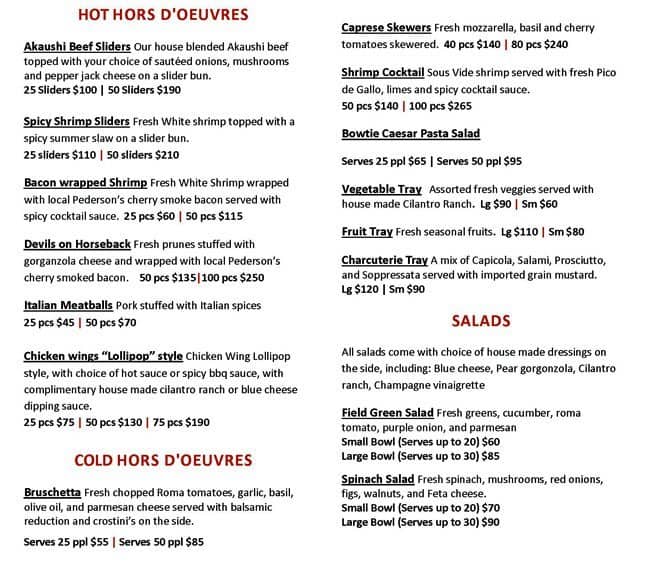 Menu at Cody's Restaurant Bar & Patio, San Marcos