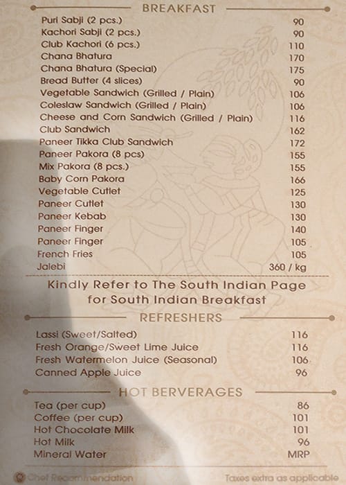 Menu of Kaveri's Ashok Nagar, Ashok Nagar, Ranchi