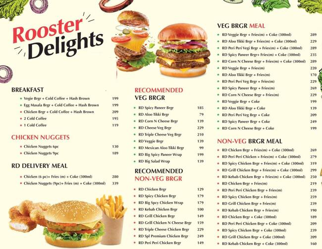 Menu of Rooster Delights, Attapur, Hyderabad