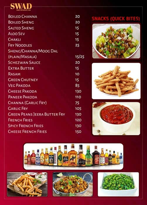 Menu at Hotel Swad, Virar