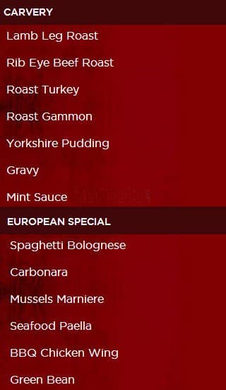 Menu at JRC Global Buffet Wood Green restaurant, London, Unit 18 1st ...