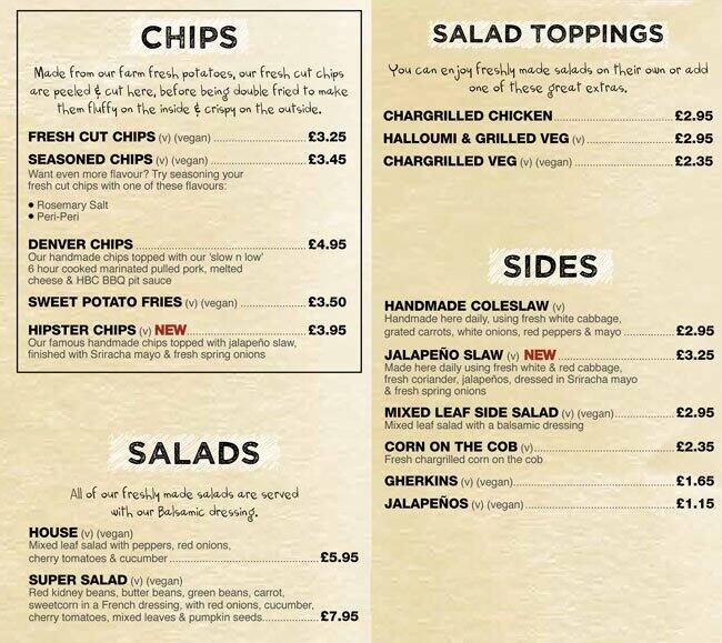 Menu at Handmade Burger Co restaurant, Birmingham, 14T Brindley Place ...