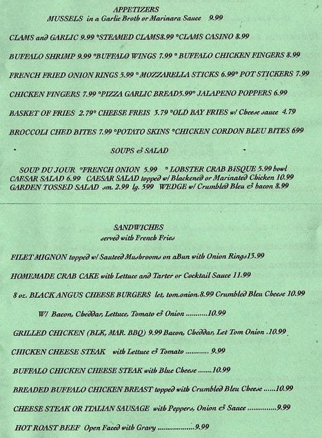 Menu at The Langhorne Hotel pub & bar, Langhorne