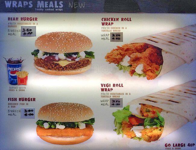 Menu at Simpsons Chicken fast food, Chertsey