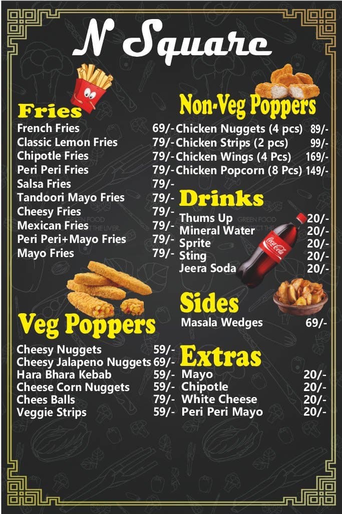 Menu of N Square, Airoli, Navi Mumbai