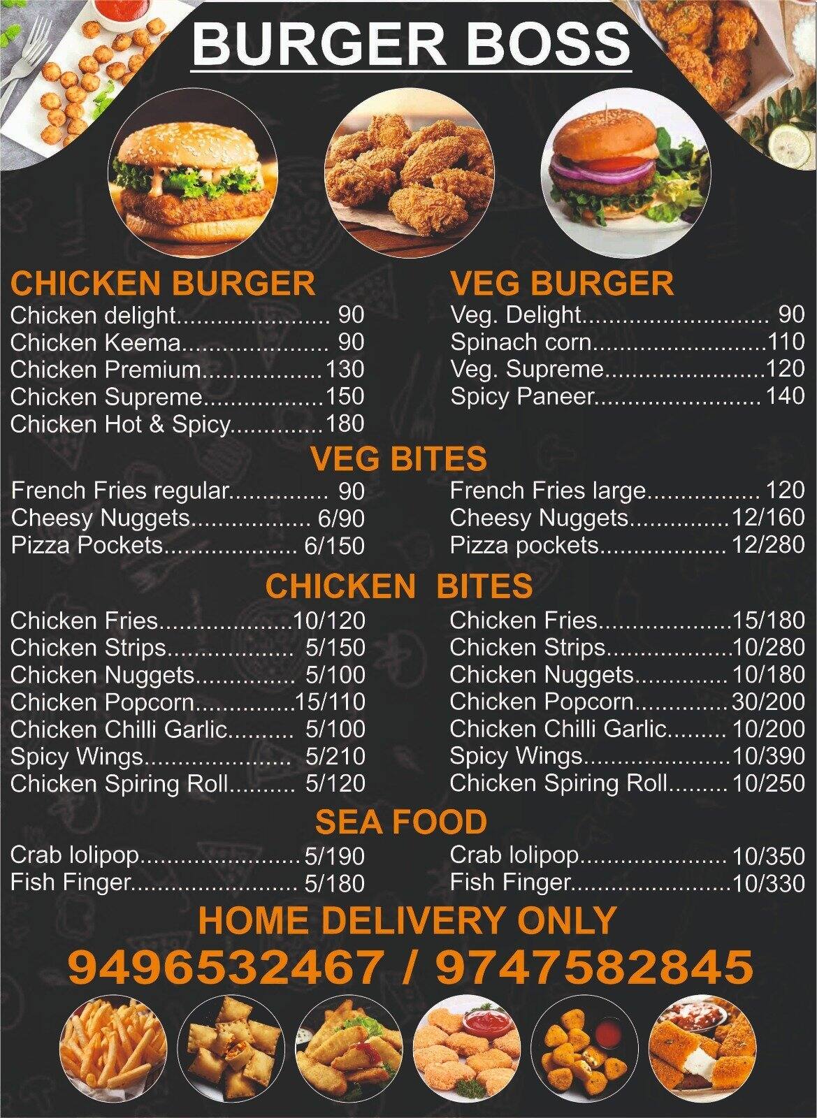 Menu of Burger Boss, Hiranandani Estate, Thane West, Thane