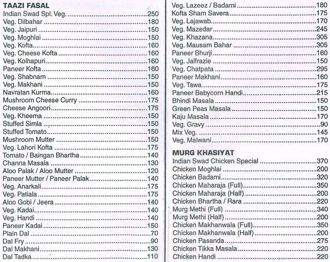 Menu at Swad Lunch & Dinner (Home made), Thane
