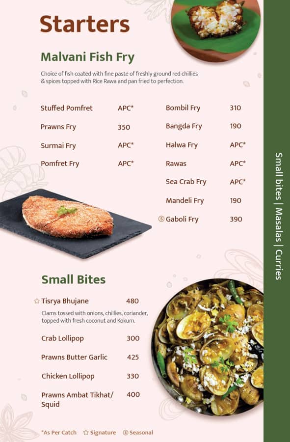 Menu of Chaitanya, Dadar West, Mumbai