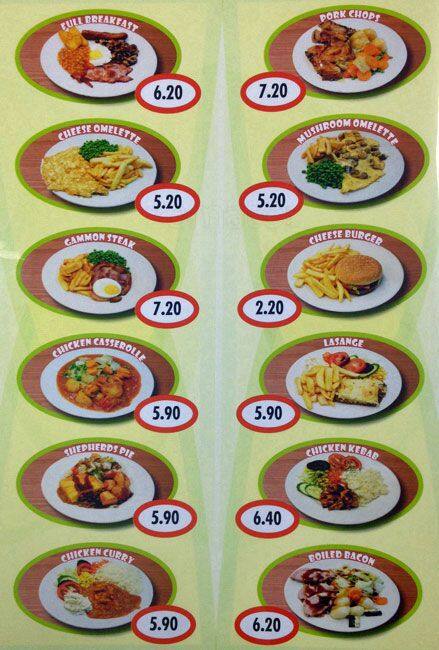 Menu at Workman's Cafe & Restaurant, London, 103 Junction Rd