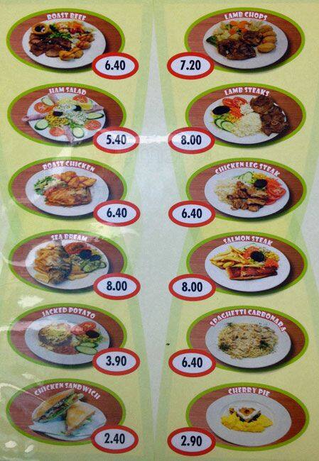 Menu at Workman's Cafe & Restaurant, London, 103 Junction Rd