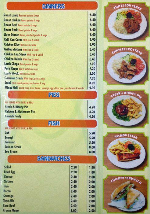 Menu at Workman's Cafe & Restaurant, London, 103 Junction Rd