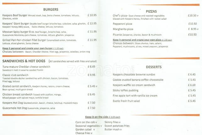 Menu at Novotel London Tower Bridge pub & bar, London