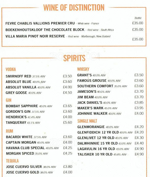 Menu at Novotel London Tower Bridge pub & bar, London