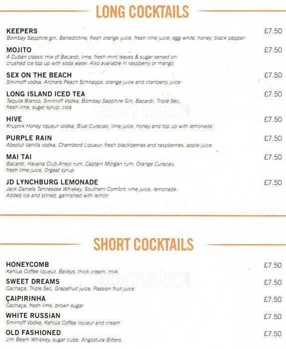 Menu at Hotel Novotel London Tower Bridge pub & bar, London Menu at Hotel Novotel London Tower Bridge pub & bar, London