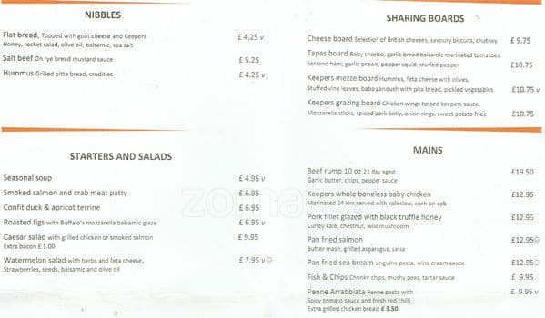 Menu at Novotel London Tower Bridge pub & bar, London