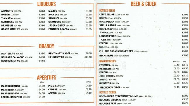 Menu at Novotel London Tower Bridge pub & bar, London