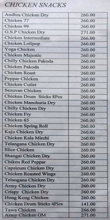 Menu at Good Day, Secunderabad, Opposite Anutese