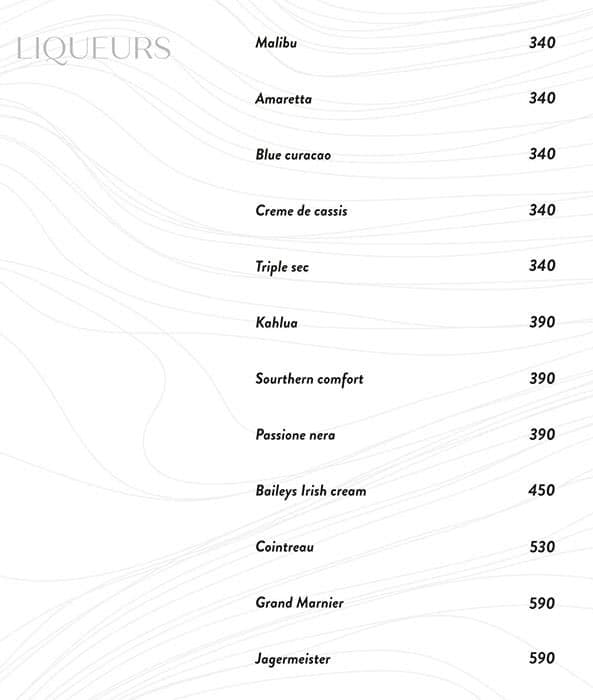 Menu at Alto Vino - JW Marriott Pune, Pune