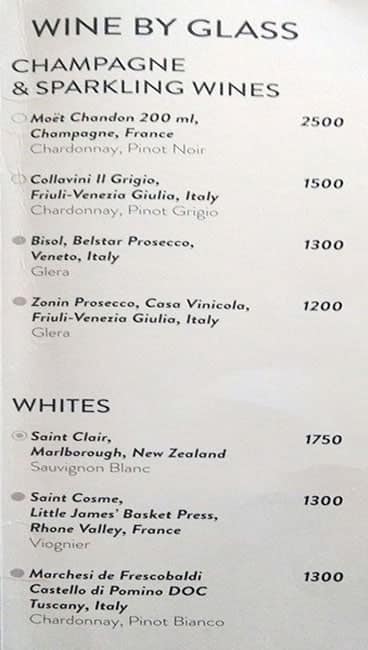 Menu at Alto Vino - JW Marriott Pune, Pune