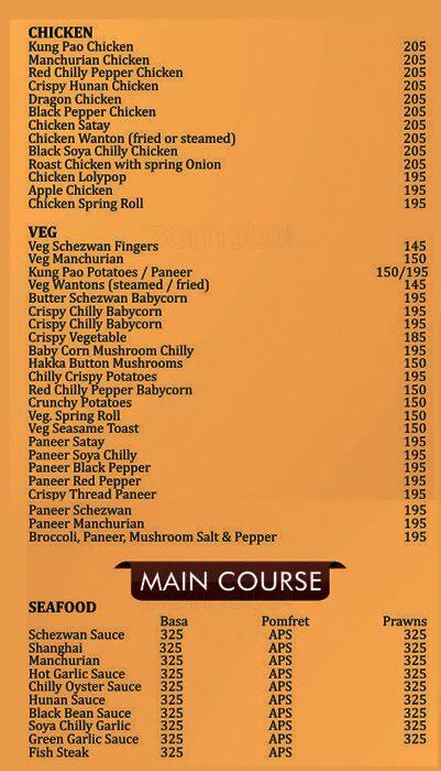 Menu at Supreme Spice - Renaissance Federation Club, Mumbai