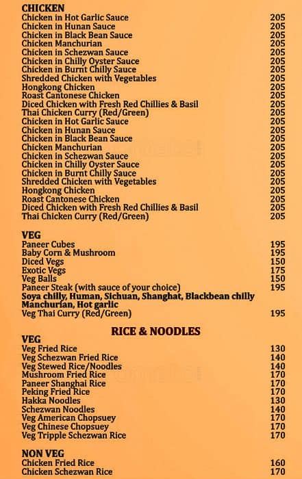 Menu at Supreme Spice - Renaissance Federation Club, Mumbai