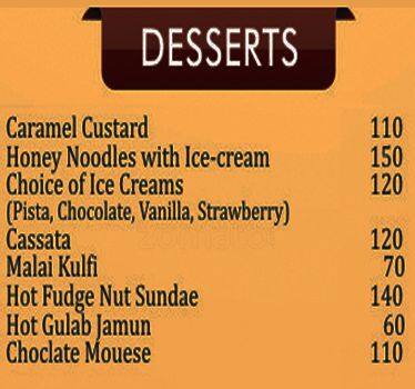 Menu at Supreme Spice - Renaissance Federation Club, Mumbai