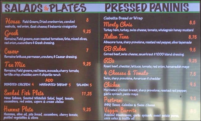 Menu at iMunch Cafe, Philadelphia