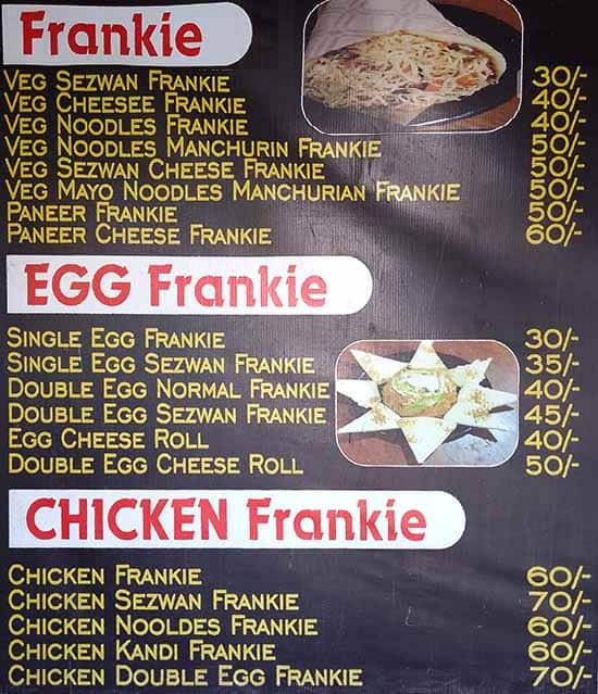 Menu at Frankie Corner, Vasai, Shop no 2 Siddhivinayak Shopping centre ...