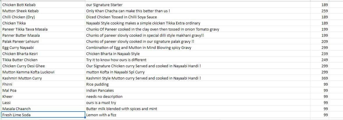 Menu at Atmosphere Lounge and Kitchen, Jamshedpur