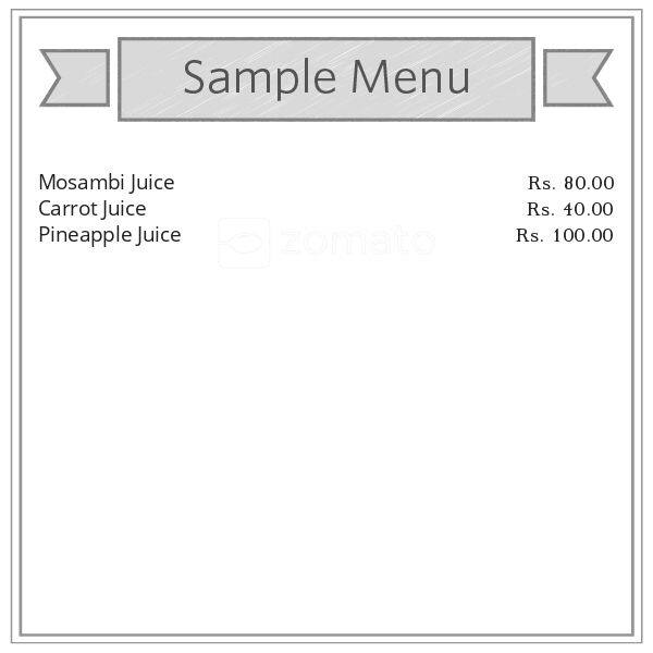 Menu of Special Fresh Juice Center, Borivali West, Mumbai