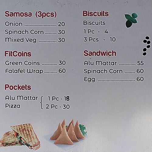 Menu of FitChai, Kondapur, Hyderabad