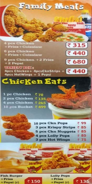 Menu at Big Chick Fried Chicken, Chennai, 152