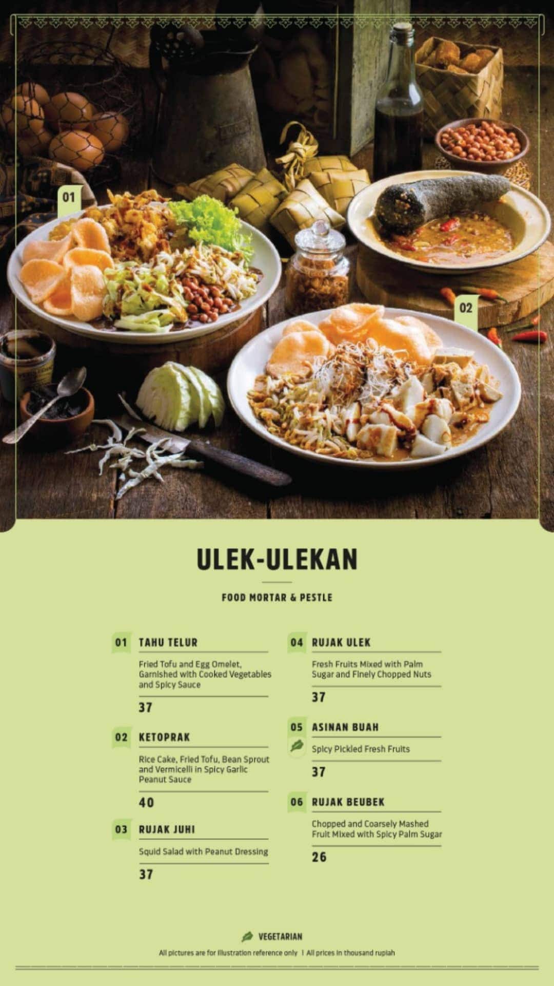 Menu at Kafe Betawi restaurant, South Jakarta, Kota Kasablanka Lantai ...