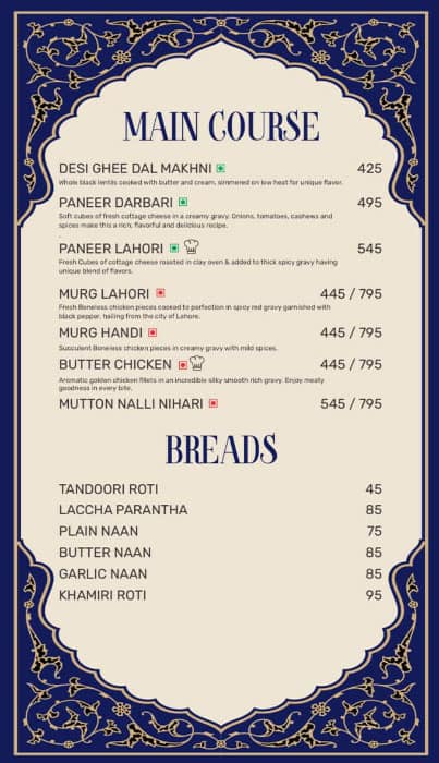 Menu at Noorani By Nihari, Panchkula, DSS 317